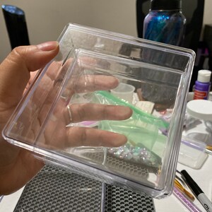 6pieces 57mmx40mmx20mmheight Rectangle Clear Plastic Box,transparent Ps ...