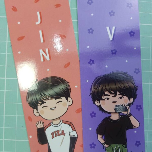 Bts Bookmarks / Rm / Jin / Suga / Jhope / Jimin / V / Jk - Etsy