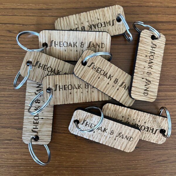 Personalised Keyring, Housewarming Gift, Wooden Keychain, Hotel ...