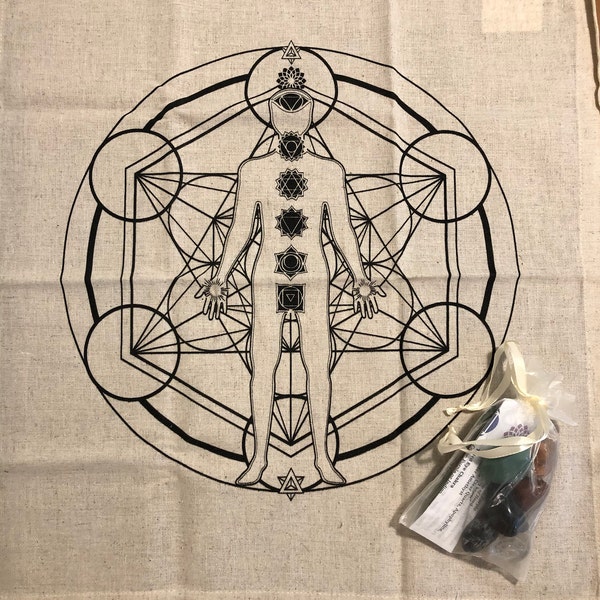 Energy Healing Metatron Grid Cloth - Linen Cloth - Distance Healing ...