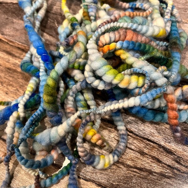 5 Yards Art Yarn Handspun Yarn Coiled Yarn Bobble Yarn Art Yarn for ...