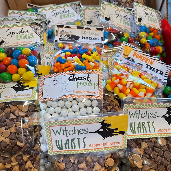 Skeleton Bones Party Bags, Fun Halloween Party Bags, Halloween Party ...