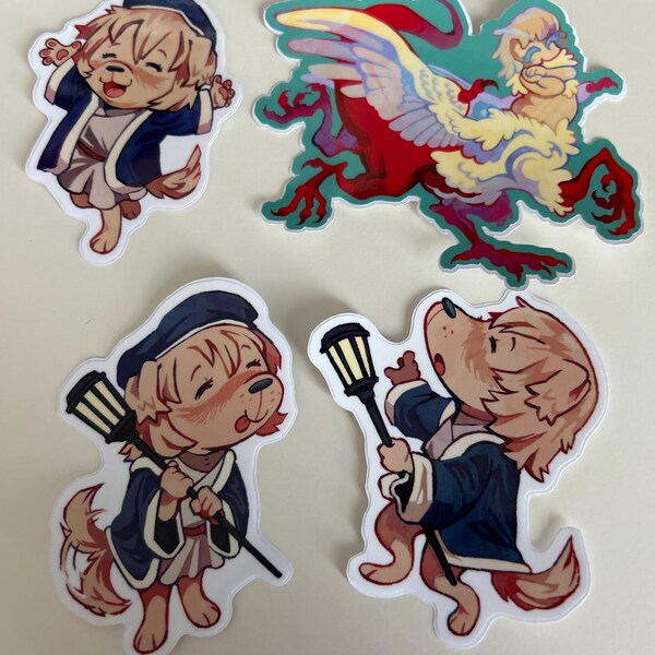 Dog Falin Stickers | Dungeon Meshi - Etsy