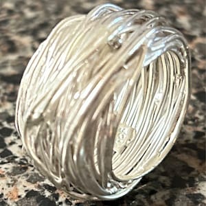 Silver Wrap Around Ring,silver Spiral Ring, Silver Thumb Ring,thic Coil ...