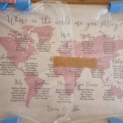 Travel Theme Wedding Table Plan, Seating Chart World Map Table Plan - Etsy