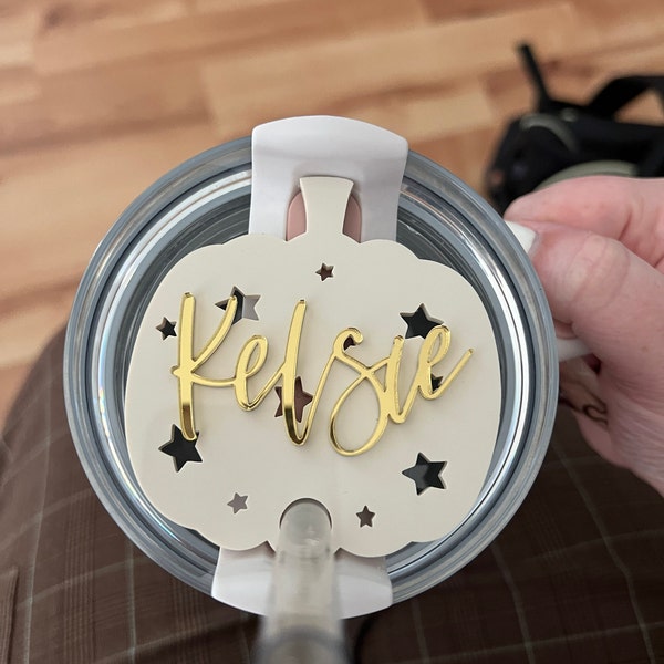 Pumpkin Name Plate for 40oz/30oz Tumbler Personalized Name Tag ...