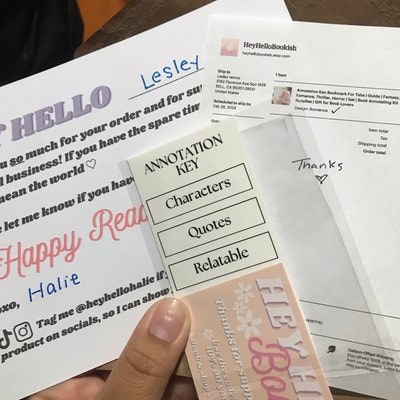 Annotation Key Bookmark for Tabs Guide Fantasy, Romance, Thriller ...