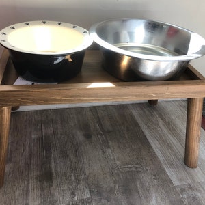 Dog Food Table Stand Dog Dinner Table Elevated Rustic Farmhouse Dog ...