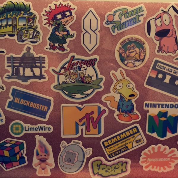 90s Stickers, 90s Kids, 90s Birthday, 90s Nostalgia, Retro Stickers ...