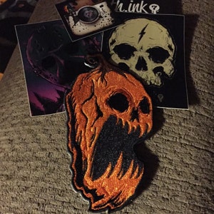 Embroidered Screaming Pumpkin Patch - Etsy