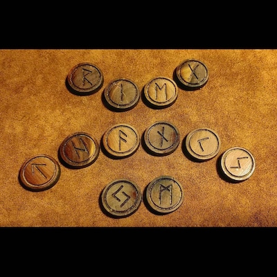 Hand Turned Alder Box of 24 Wood Runes Round Small Mini Rune - Etsy