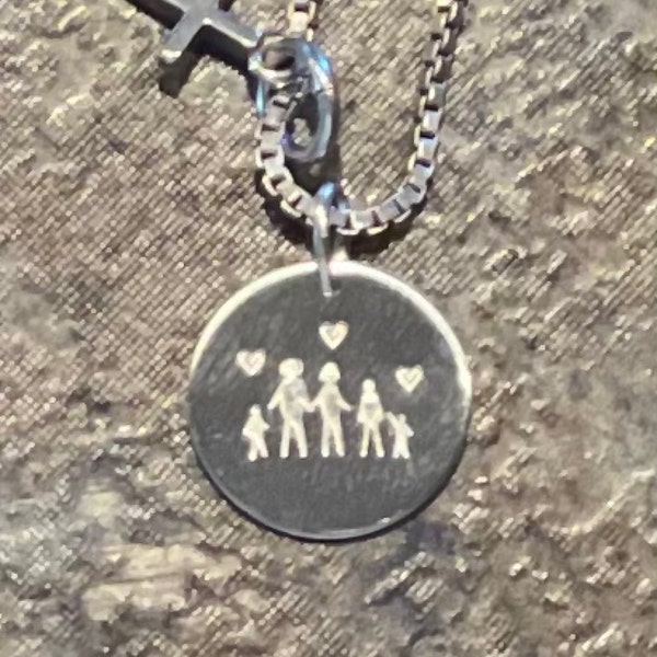 Stick Family Necklace, Personalized Family Necklace, Custom Family ...
