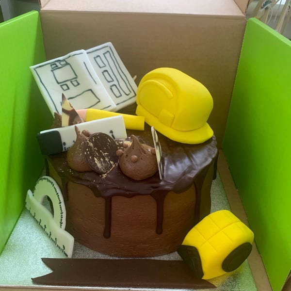 Builder Cake Topper, Workman Cake Topper, Building Cake Topper ...