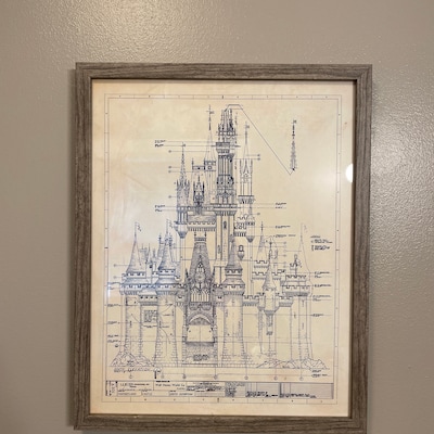 Disney World Castle Blueprint Disney Cinderella Sleeping Beauty ...