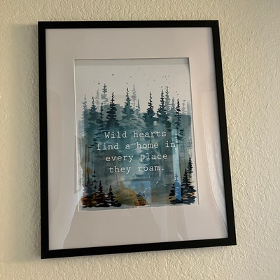 Inspirational Quote, Forest Art, Watercolor Art Print, Magic Quote ...