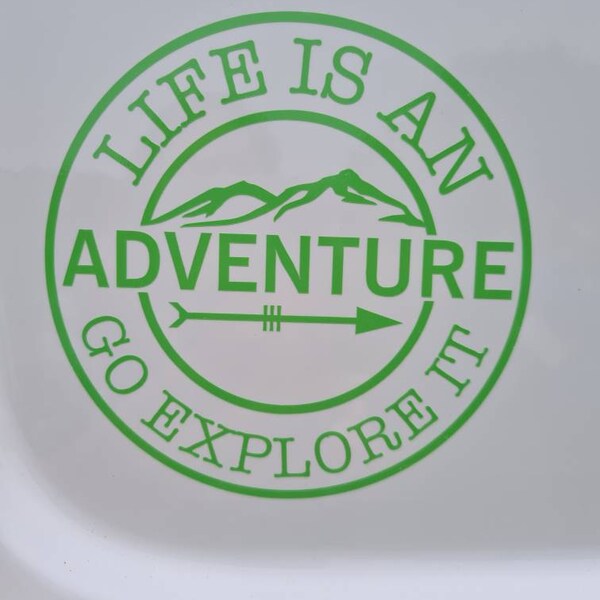 Life is an Adventure Funny Novelty Car, Caravan, Camper Van, Motorbike ...