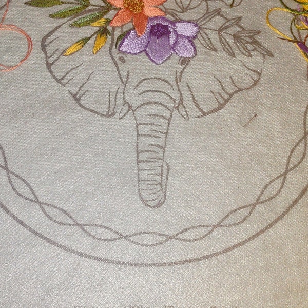 Floral Elephant Hand Embroidery Pattern (PDF Pattern) - Etsy