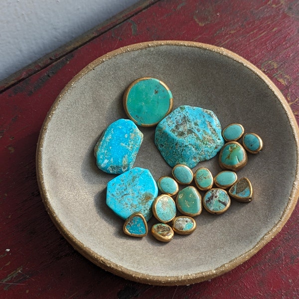 Turquoise and Spiny Oyster Coin Bead 10mm (one Bead) - Etsy