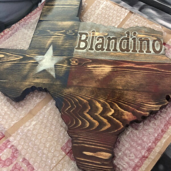 Personalized Texas Flag Wood Sign | Wood Wall Decor | Home Wall Decor ...