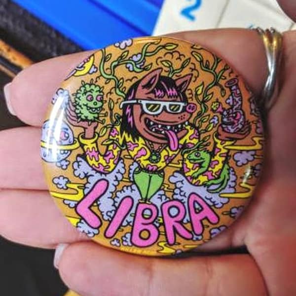 Libra Button - Etsy