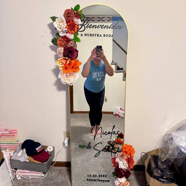 Custom Wedding Mirror Decal, Shower, Parties, Events, Personalized ...
