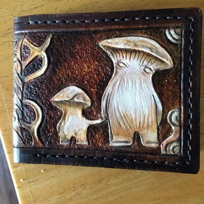 Trilobite Fossil Leather Bifold Wallet Handcrafted Wallet - Etsy