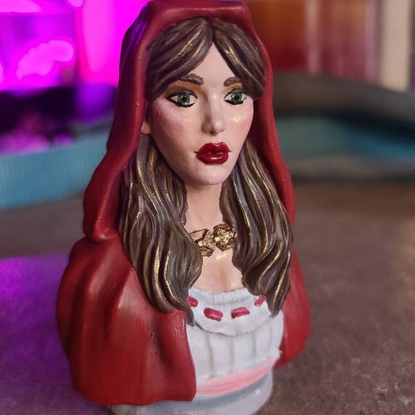 Red Riding Hood Miniature Bust 3D Printer Resin Table Top Role Playing ...