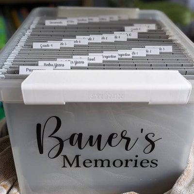 Printable Memory Box File Labels Digital Download School - Etsy