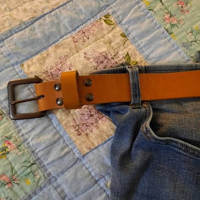1 Inch Wide Leather Belt Full Grain Brown Leather Belt - Etsy