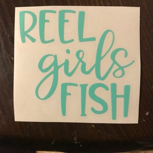 Reel Girls Fish Vinyl Decal Lady Angler Sticker Ladies - Etsy