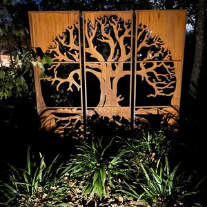 Tree of Life Metal Privacy Screen Set of 3, Large Home & Garden Décor ...