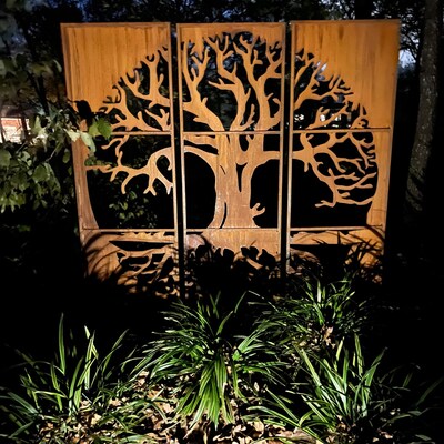 Tree of Life Metal Privacy Screen Set of 3, Large Home & Garden Décor ...