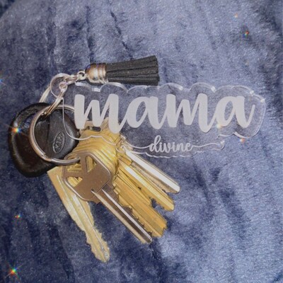 Mama Keychain With Kids Name Mama Keychain Customized Mom - Etsy