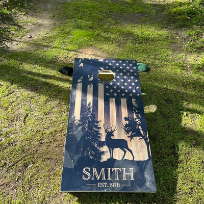 Custom Cornhole Board Set Monogram Cornhole Boards Personalized Bag ...