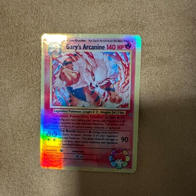 Ash's Charizard Gym Heroes Revival Handmade Holo Proxy Card - Etsy