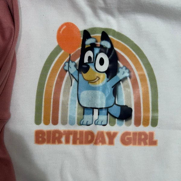 Bluey Birthday Girl Bluey Top Bluey Shirt Bluey Birthday - Etsy