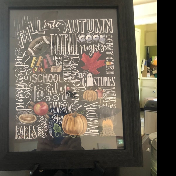 Winter Decor, Word Collage, Holiday Decor, Word Art, Chalkboard Art ...