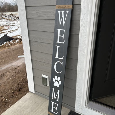 Front Porch Welcome Sign 5 Foot Welcome Sign 4 Foot Welcome Sign Rustic ...