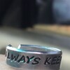 Always Keep Fighting Aluminum Metal Stamped Adjustable Ring ...