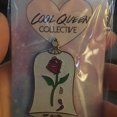Beauty & the Beast Enchanted Rose Enamel Pin - Etsy