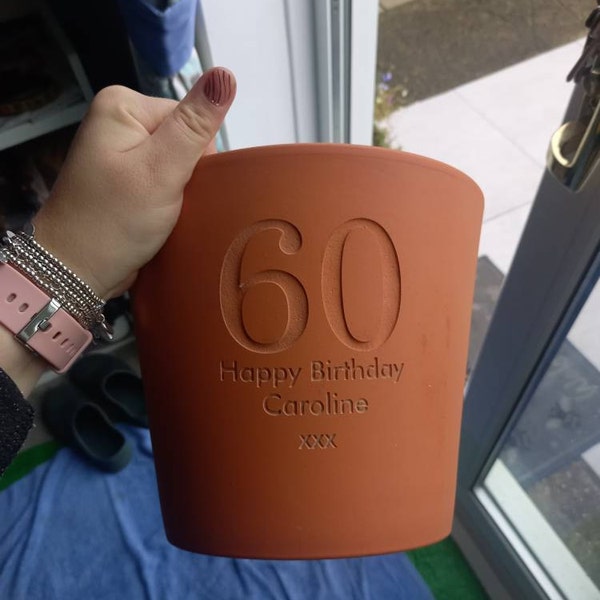 Personalised Birthday Flower Pot - Etsy UK