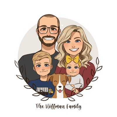 Custom Portrait Drawing Custom Family Portrait Custom Couple - Etsy
