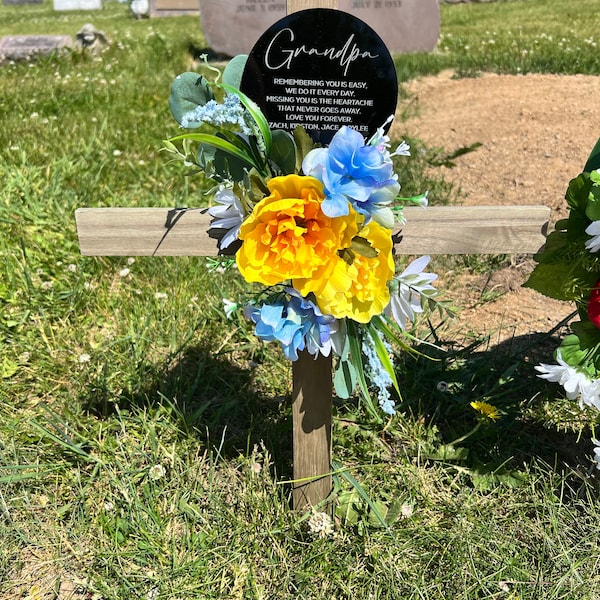 Grave Decoration for Cemetery Personalised Grave Ornament Marker Dad ...