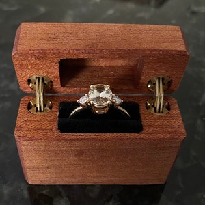 Personalized Slim Engagement Ring Box Wedding Ring Box | Etsy