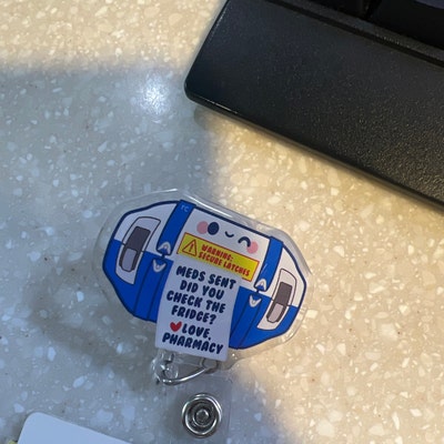 Pharmacy Tube Acrylic Badge Reel for Nurses, Nursing Students ...