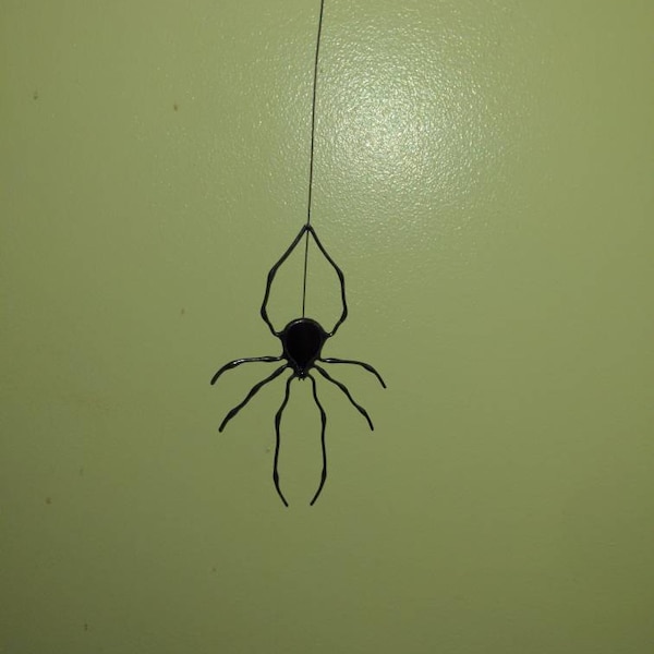 Spider Web, Stained Glass Spider on the Web, Window Hangings, Halloween ...