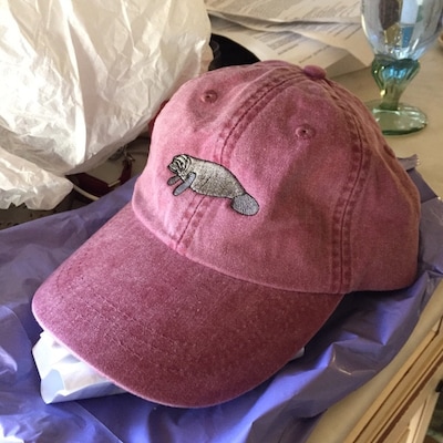 MANATEE HAT Embroidered Sea Cow Men Women Marine Wildlife Cap Price ...