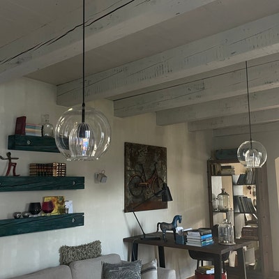 Hand Blown Glass Pendant Light, Kitchen Island Light , Ceiling Light ...