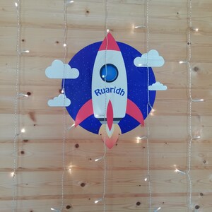 Personalised Name Rocket Space Ship Vinyl Wall Sticker Boys - Etsy
