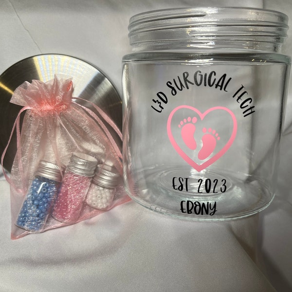 Birth and Delivery Tracking Jar With Beads- Personalized for Labor ...